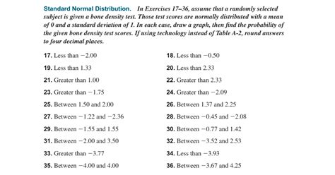 Solved Standard Normal Distribution In Exercises Chegg