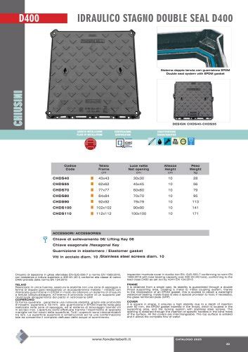 Chd Machined Class D400 Series Fonderie Belli Spa Pdf Catalogs