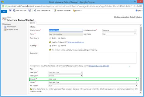 Handling Date Time Fields In Microsoft Dynamics CRM Online Update Microsoft Dynamics