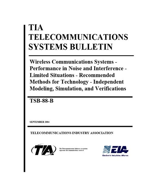 Tsb 88 B Wireless Communications Systems Performance In Noise And Interference Limited