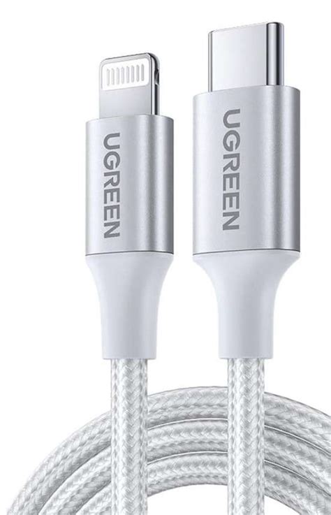 Ugreen Usb C To Lightning M M Cable Aluminum Shell Braided M Silver