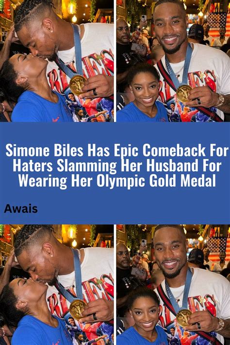 Simone Biles Has Epic Comeback For Haters Slamming Her Husband For Wearing Her Olympic Gold