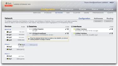 Network Configuration Page Oracle ZFS Storage Appliance Administration Guide