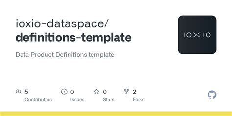 github ioxio dataspace definitions template data product definitions
