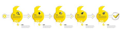 비즈니스 인포그래픽 5단계 타임라인 연구 아이디어 팀워크 시작 및 목표 아이콘을 갖춘 워크플로우 프로세스입니다 벡터 2022년에