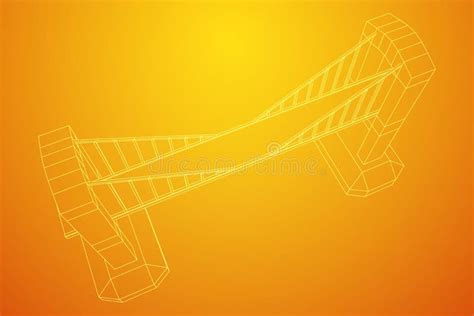 Bridge Connection Structure Wireframe Stock Vector Illustration Of Poly Retro 181406571
