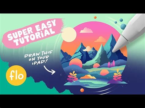 Free Video Easy Procreate Drawing Tutorial Stylized Landscape Illustration Tutorial From Art