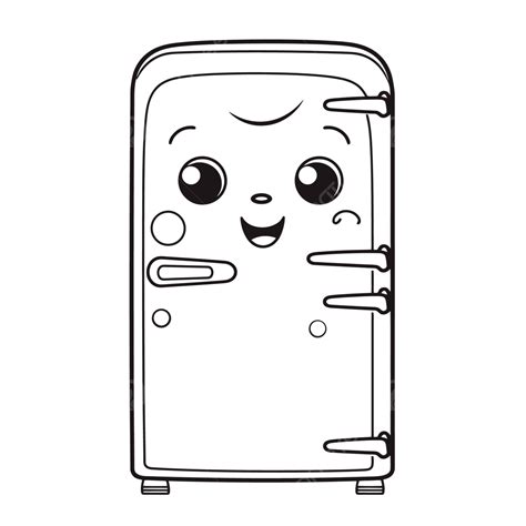 귀여운 아이 색칠 페이지 냉장고 문 개요 스케치 드로잉 벡터 냉장고 도면 냉장고 개요 냉장고 스케치 Png 일러스트 및 벡터 에 대한 무료 다운로드 Pngtree