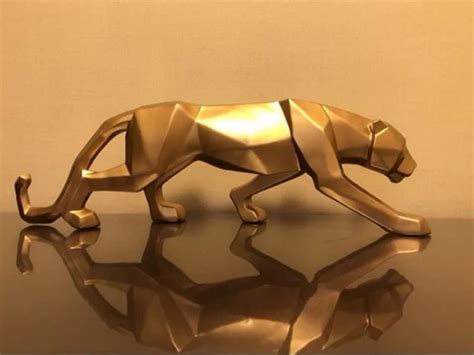 Купити Статуетка пантера золота 48 см Фігурка пантери для інтерєру 318080803541 в інтернет