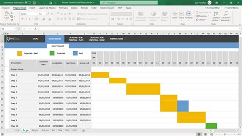 Project Timeline Excel Template