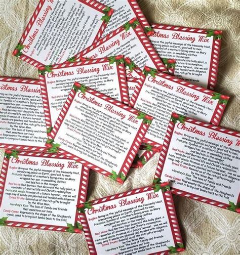 Christmas Candy Cane Blessing Mix Printed Etsy Listing742034174
