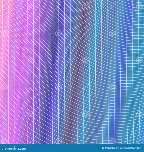 Abstract Grid Background Vector Graphic Design From Curved Angular Striped Grid Stock Vector