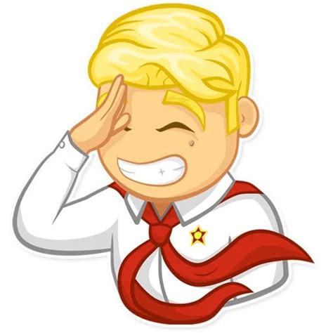 Набор стикеров для Telegram «Пионер Стёпа»