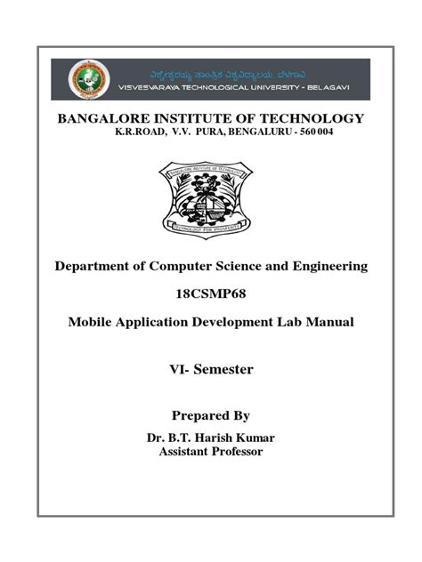 18csmp68 Mad Lab Manual Pdf Android Operating System Mobile App