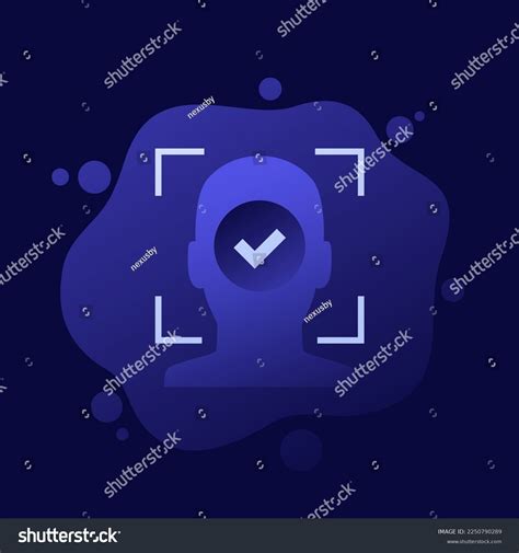 Facial Recognition Icon Biometric Face Scanning Stock Vector Royalty