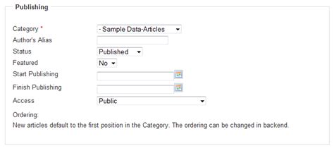 help25 menus menu item article create joomla documentation