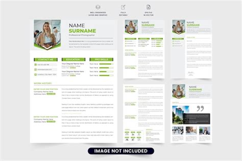 Premium Vector Professional Employee Cv And Profile Layout Vector