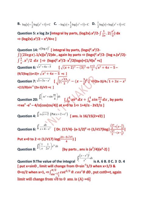 Integrals With Inverse Trigonometric Functions Pdf