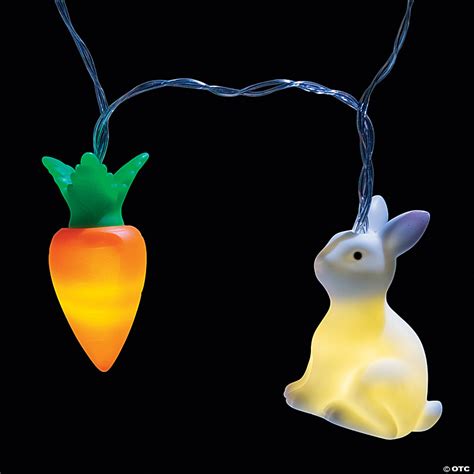 Easter Bunny Carrot LED String Lights Halloween Express