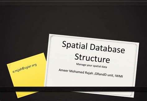 Creating Spatial Data Structure Ppt