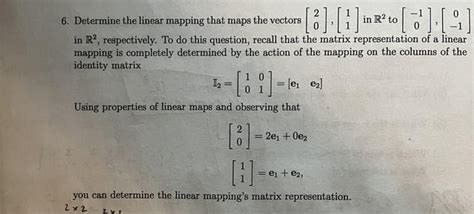 linear algebra linear mapping matrix representation r askmath