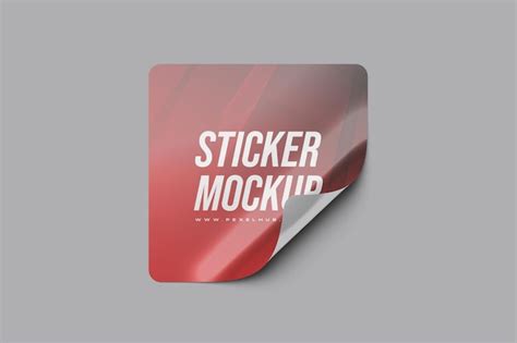 스티커 모형 프리미엄 Psd 파일