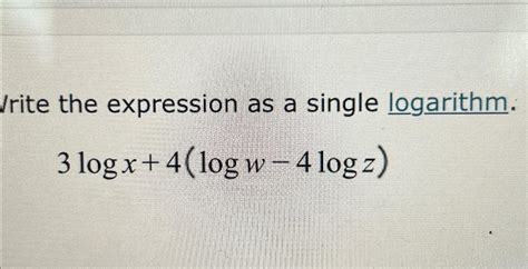 Solved Vrite The Expression As A Single