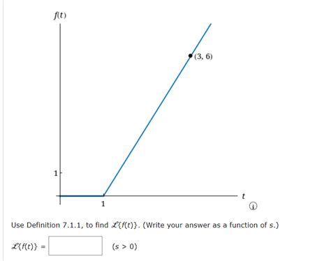 solved use definition 7 1 1 to find l{f t } write your