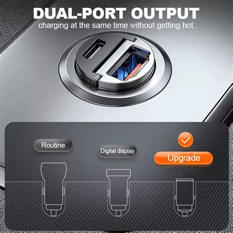 Mini Stealth USB USB C Car Quick Charger ToHitTheRoad