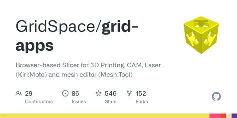 GitHub GridSpace Grid Apps Browser Based Slicer For D Printing CAM Laser Kiri Moto And