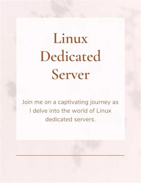 ppt embracing the power of linux dedicated server powerpoint