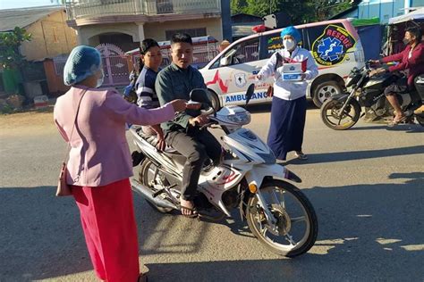 သရက်မြို့၌ ကိုဗစ် ၁၉ မျိုးကွဲသစ် အိုမီခရွန် ကြိုတင်ကာကွယ်ရေး အသိပညာပေးနှိုးဆော်ခြင်းနှင့် နှာခေ