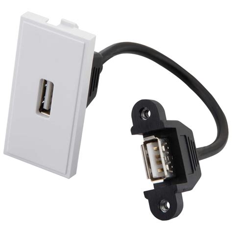 M2 Grid Usb Socket Euro Module White 3210 346 Cef M2 Grid Usb Socket Euro Module White 3210 346 Cef