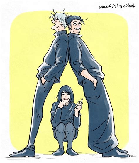 Gojou Satoru Getou Suguru And Ieiri Shoko Jujutsu Kaisen Drawn By Ksuke Danbooru