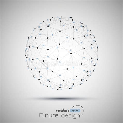 Wireframe Mesh Polygonal Sphere Stock Vector Illustration Of Ball