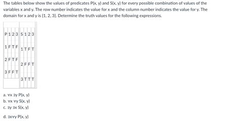 While Determining The Truth Values For Each Chegg Com