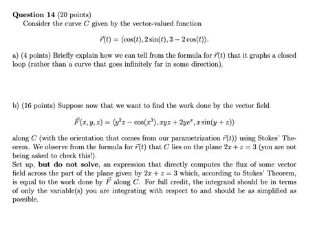 Solved Question Points Consider The Curve C Given By Chegg