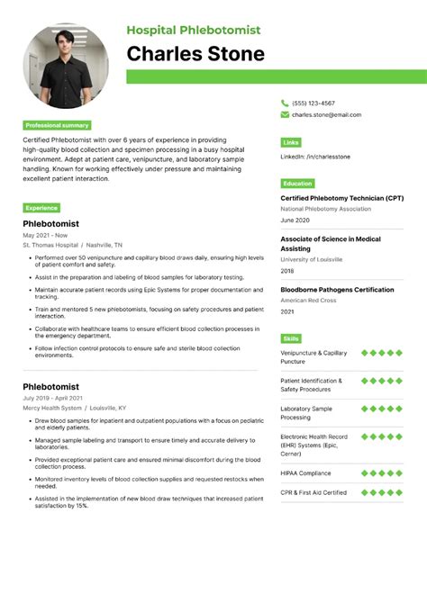 Phlebotomy Resume Example Phlebotomist Resume Sample And Phlebotomy