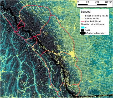 The Final Least Cost Path Model Closely Traces Many Modern Roads Download Scientific Diagram