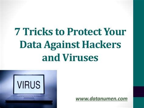 7 tricks to protect your data against hackers and viruses