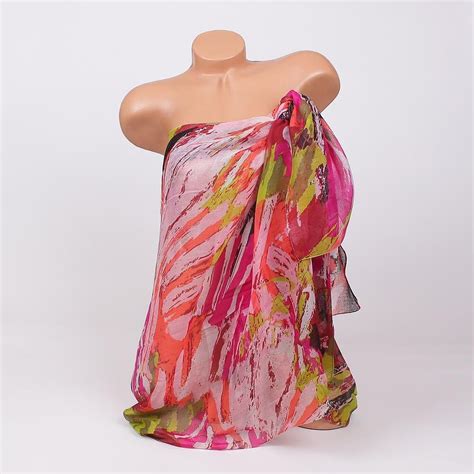 Бяло плажно парео с цветен принт Tie Dye Skirt Fashion Nighty