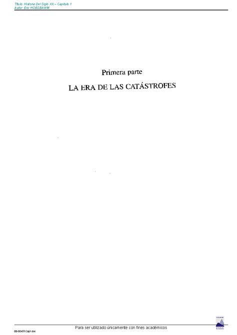 00 D0433 Cap1 Nose Autor Eric Hobsbawm Para Ser Utilizado