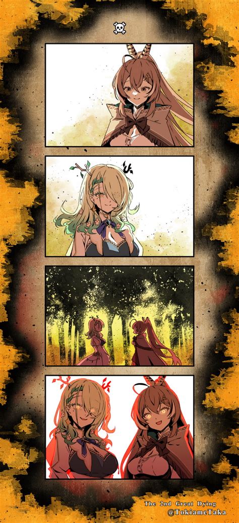 Nanashi Mumei Ceres Fauna Nanashi Mumei And Ceres Fauna Hololive And More Drawn By Taka T