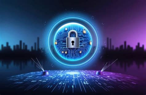 Futuristic 3d Cybersecurity Concept Illustration With Glowing Digital Sphere Symbolizing Data