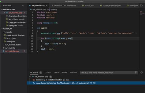 vs code c for macos compilation works but vs code detects errors