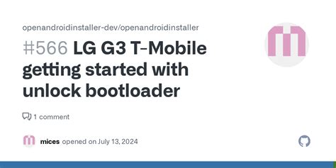 Lg G3 T Mobile Getting Started With Unlock Bootloader · Issue 566 · Openandroidinstaller Dev
