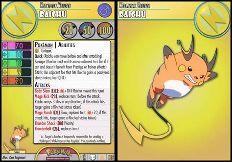 Lt Surges Raichu By Pokemoncmg On Deviantart