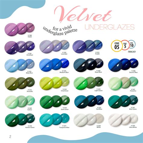 Amaco Underglazes Color Chart Amaco Semi Moist Underglaze Set 108