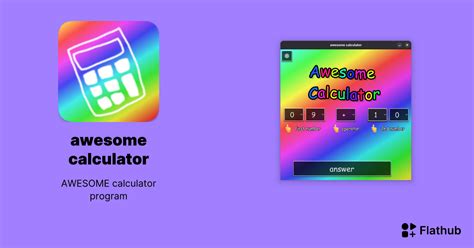 instaliraj aplikaciju awesome calculator na linux flathub