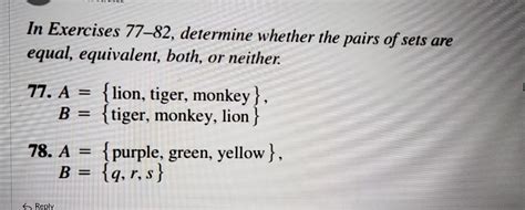 Solved In Exercises Determine Whether The Pairs Of Chegg Com